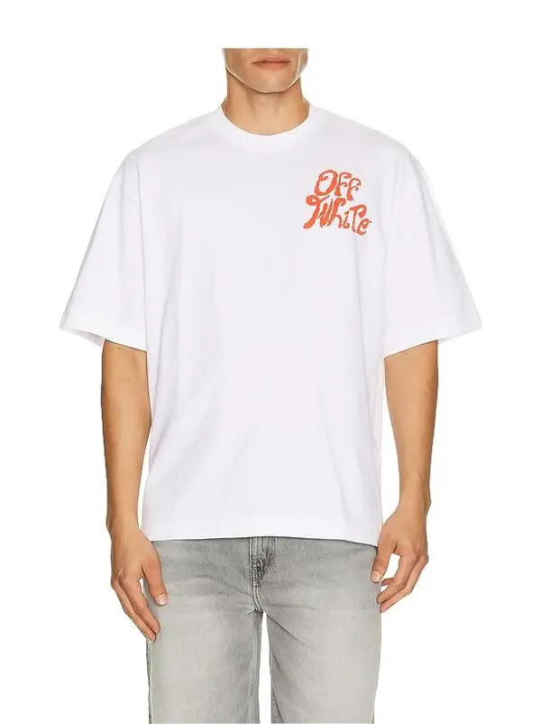 Off-White Grass Ink Logo Skate Tee - White