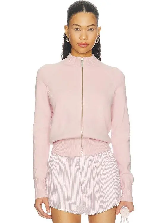 With Jéan Penelope Zip-up Sweater - Pink