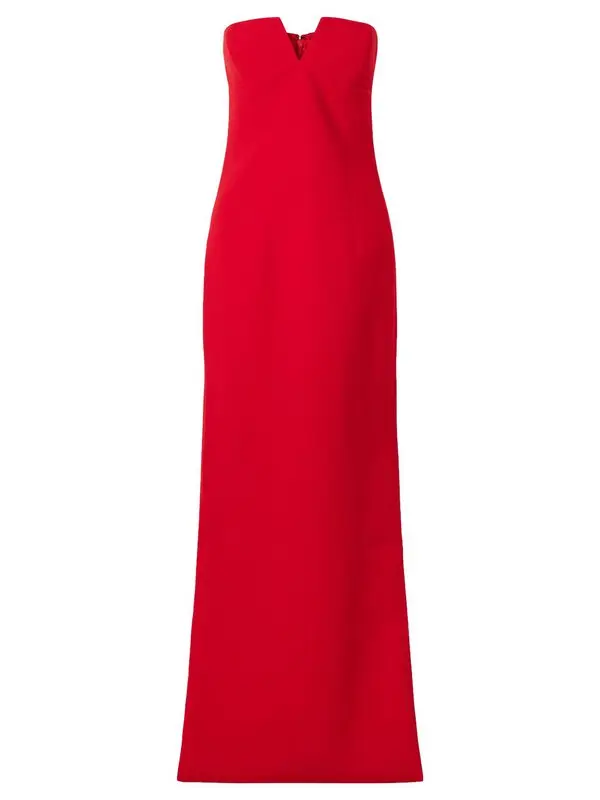 ILKYAZ OZEL Ecliptica Crepe Gown - Red
