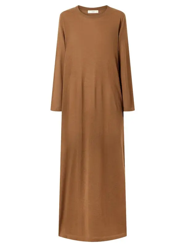 Co Cashmere Column Midi Dress - Brown