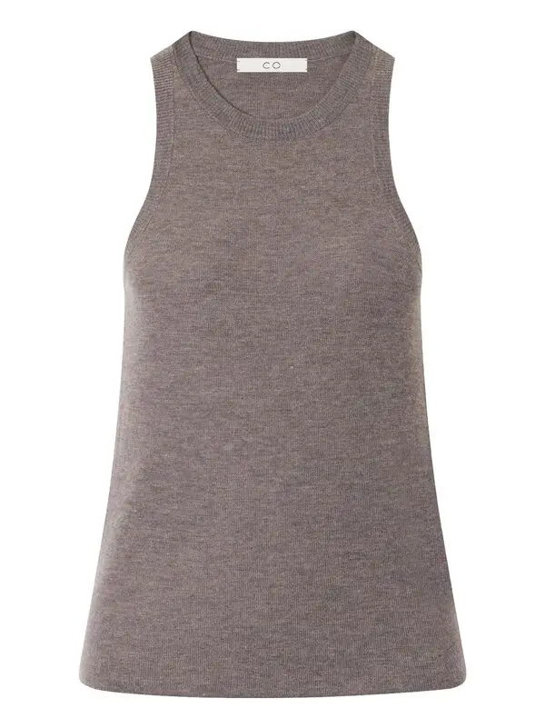Co Cashmere Fine Gauge Tank - Brown