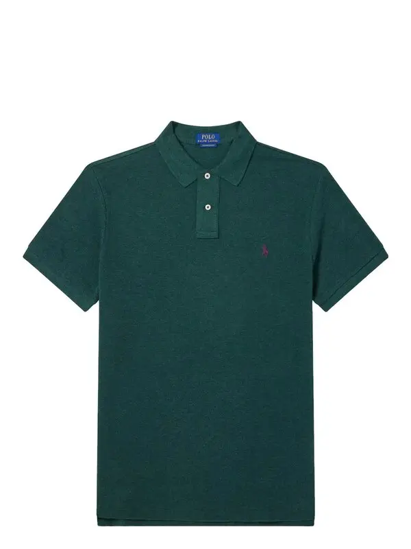 Polo Ralph Lauren Logo-embroidered Cotton-piqué Polo Shirt - Green