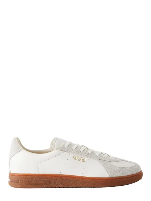 Polo Ralph Lauren Bedford Leather And Suede Sneakers - White