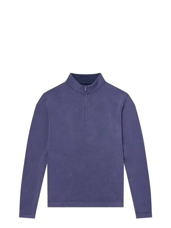 Peter Millar Soft Performance Jersey Half-zip Sweater - Blue