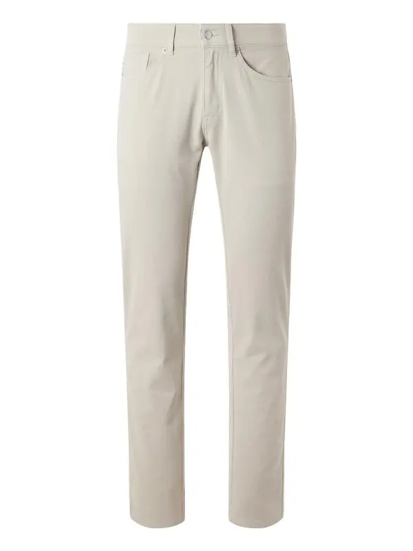 Peter Millar Crown Straight-leg Cotton-canvas Trousers - Gray