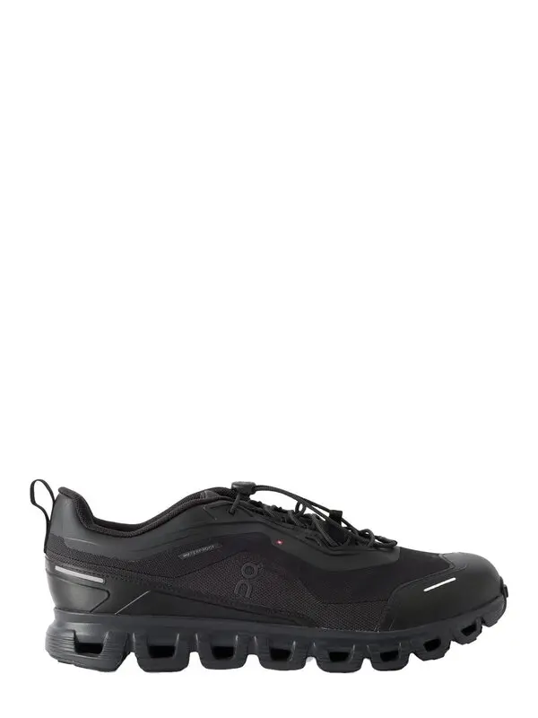 On 6 Rubber-trimmed Mesh Sneakers - Black