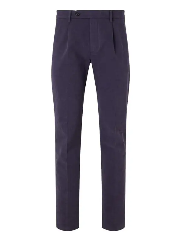 Massimo Alba Ionio2 Straight-leg Cotton-blend Trousers - Blue