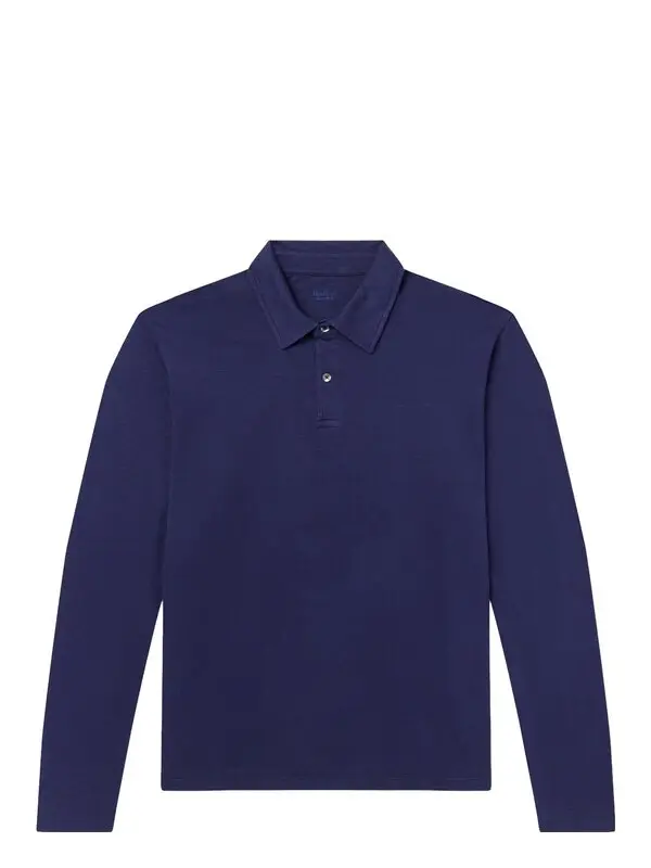 Hartford Cotton-jersey Polo Shirt - Blue