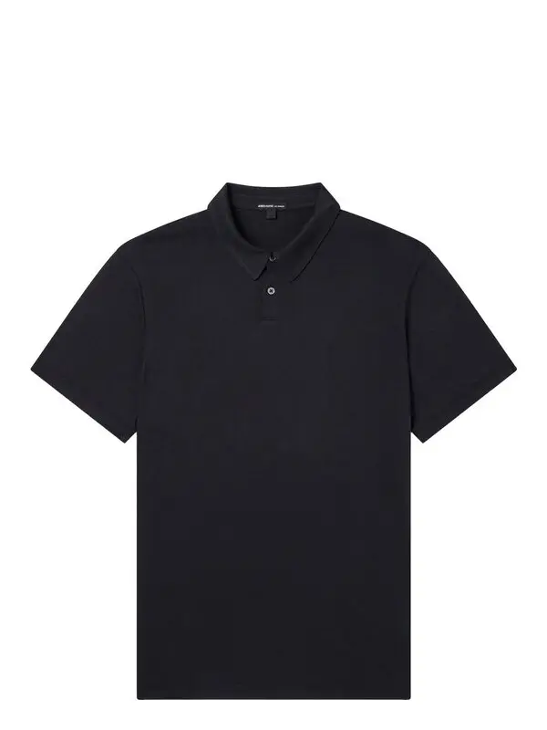 JAMES PERSE Lotus Cotton-jersey Polo Shirt - Black
