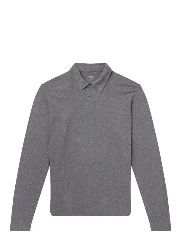 Hartford Cotton-jersey Polo Shirt - Gray