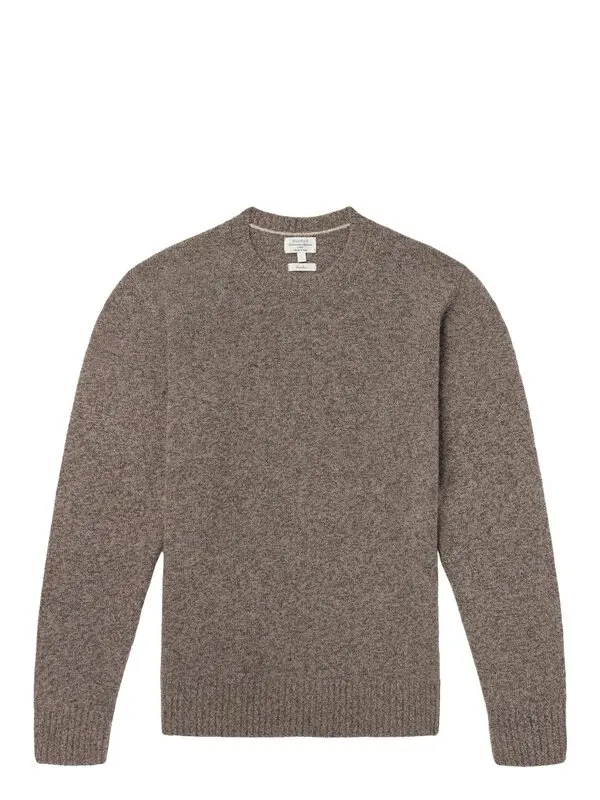 Hartford Wool Crewneck Pullover - Brown