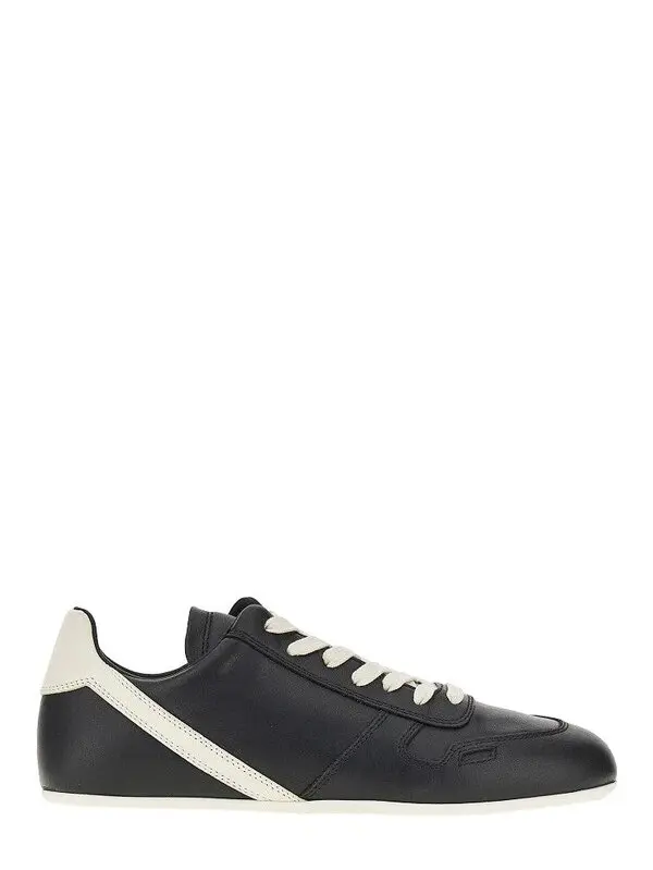 Rick Owens Minimal" Leather Lace-up Sneakers - Black