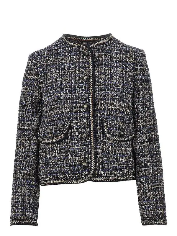 Etro Wool-blend Tweed Jacket - Blue