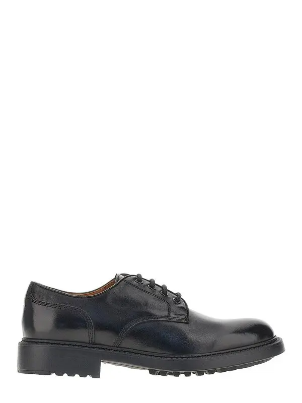 DOUCAL'S Leather Lace Up Shoes - Black