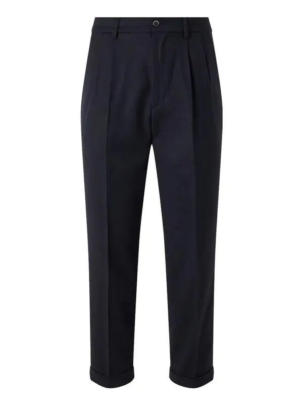 Barena Venezia Tailored Wool-flannel Suit Trousers - Blue
