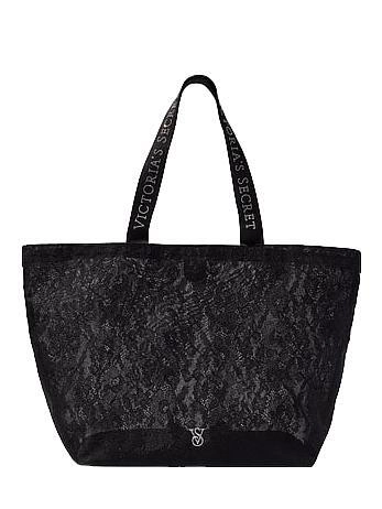 Victoria's Secret Lace Tote Bag - Black