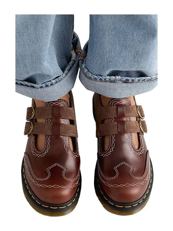 Dr. Martens 8065 Desert Rodeo Mary Janes - Dark Brown
