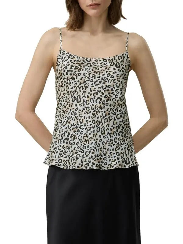 Lilysilk Leopard Print Silk Charmeuse Camisole - Dawn Leopard