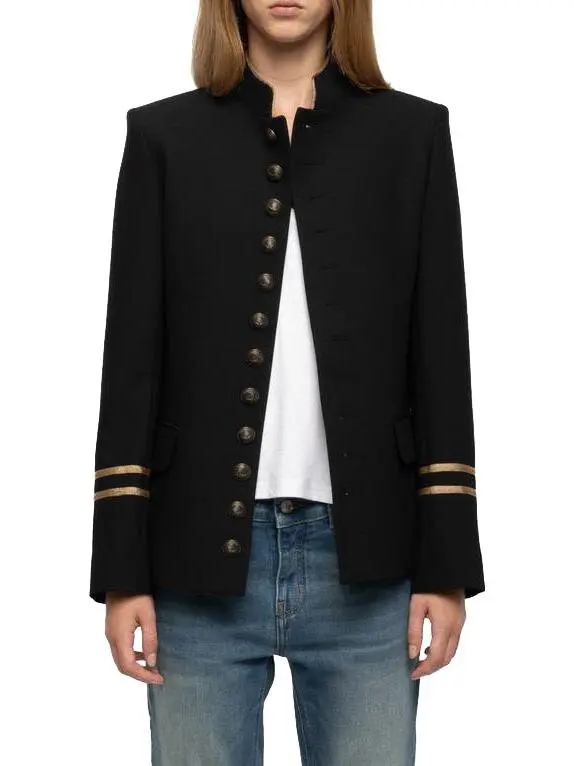 Zadig&Voltaire Vallo Tailleur Blazer With Antiqued Buttons - Black