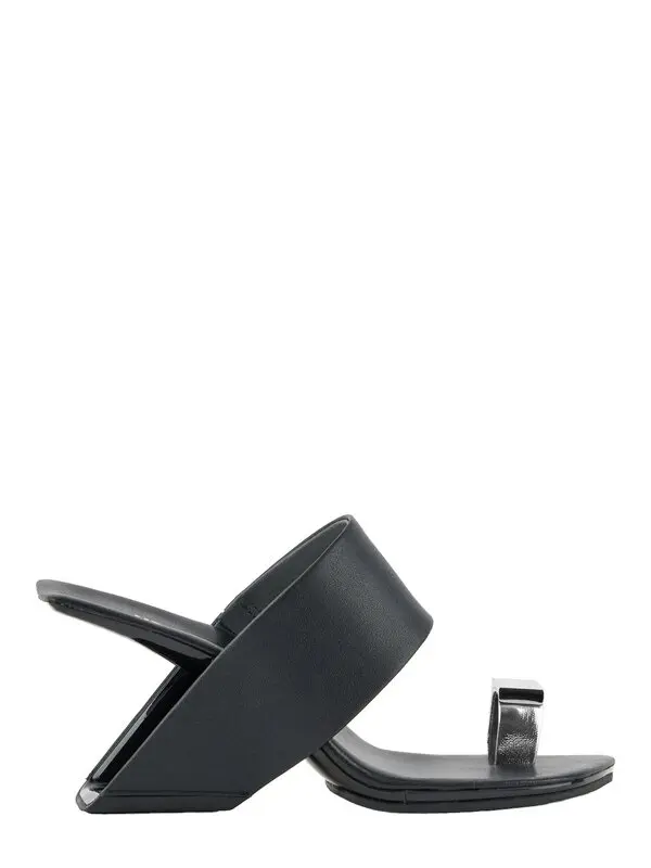 United Nude Loop Toe High Heel Sandals - Cube Ring Black