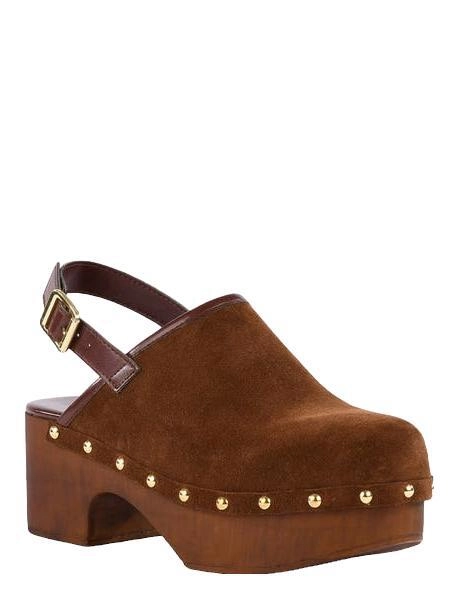 Seychelles High Expectations Leather Clogs - Brown