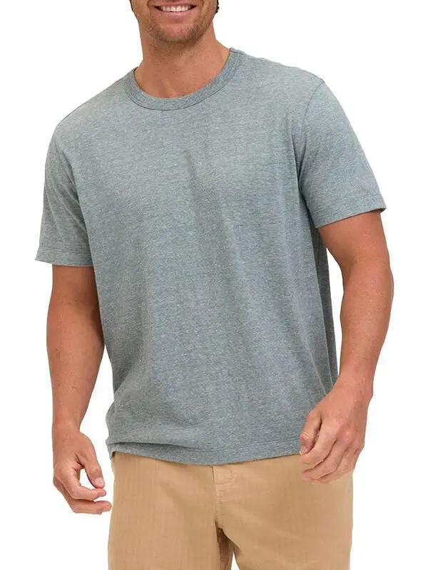 THREADS 4 THOUGHT Johnny Flecked T-shirt - Peacock