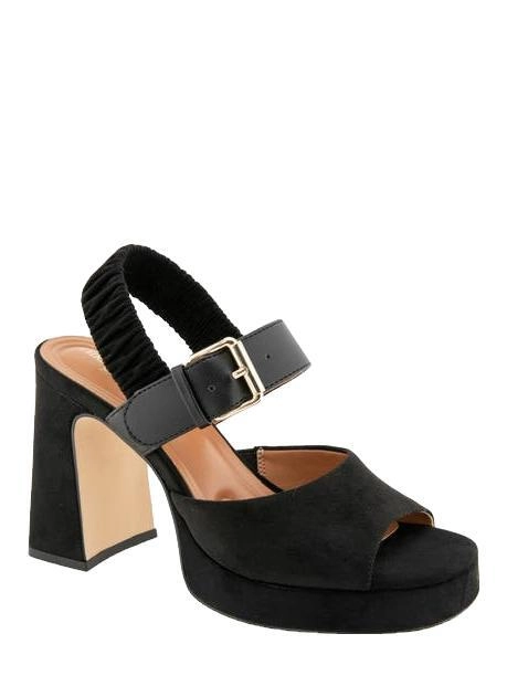 Christian Siriano Block Heel Platform Sandal - Black