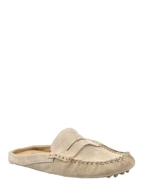 NATIONAL COMFORT Hawlie Flat Leather Mule - Nat Suede
