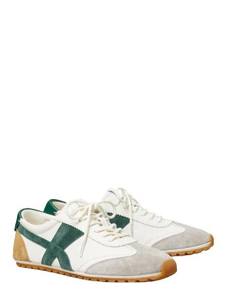 Tory Burch Hank Field Sneakers - Cream/malachite/grey