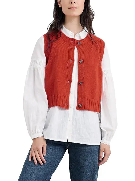 SEASALT CORNWALL Merino Wool Blend Sweater Vest - Bucket