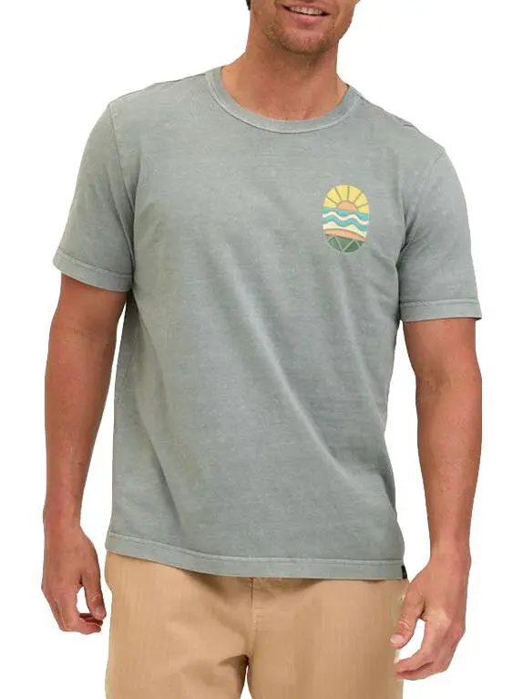 THREADS 4 THOUGHT Island Sunrise Graphic T-shirt - Wasabi