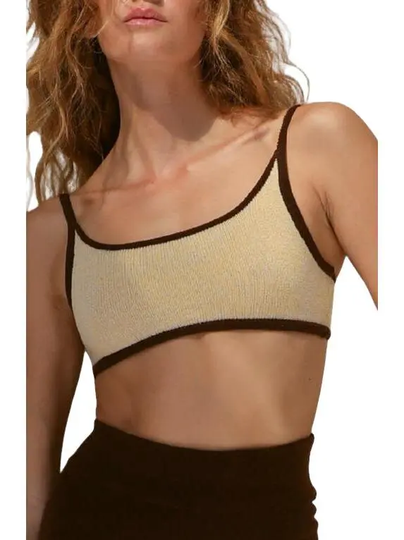 STONE FOX SWIM Hali Bikini Top - Earth/moonlight