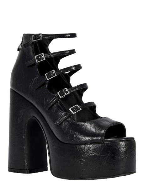 AZALEA WANG Smitten Platform Sandal - Black