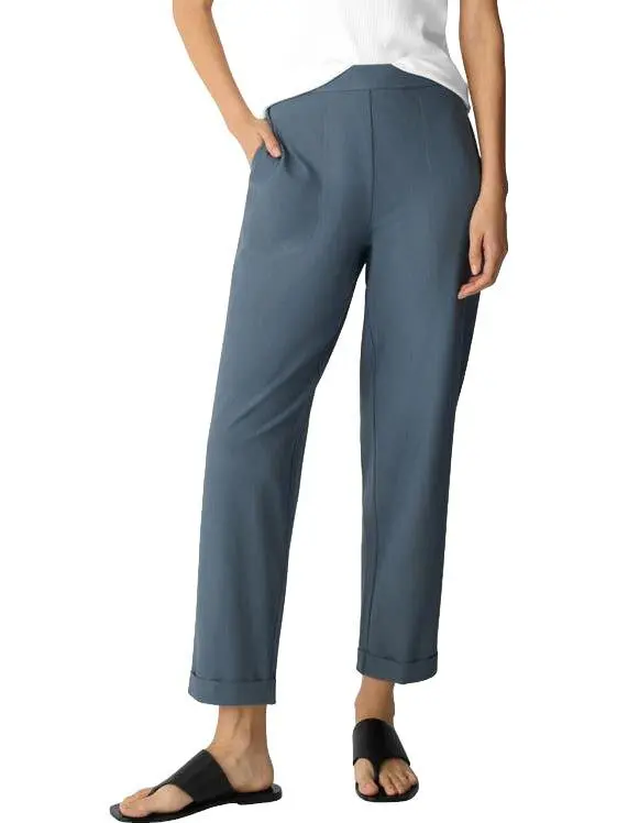 Eileen Fisher Tapered Ankle Pants With Fold-over Cuffs - Cold Spring