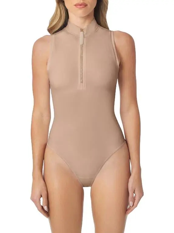 WILLIAMS ATHLETIC CLUB Tinsley Sleeveless Golf Bodysuit - Sand