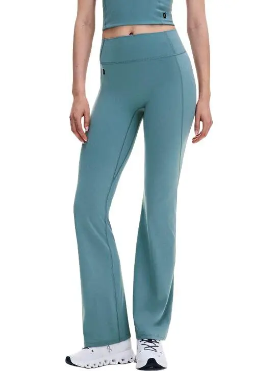On Studio High Waist Flared Performance Pants - Agave