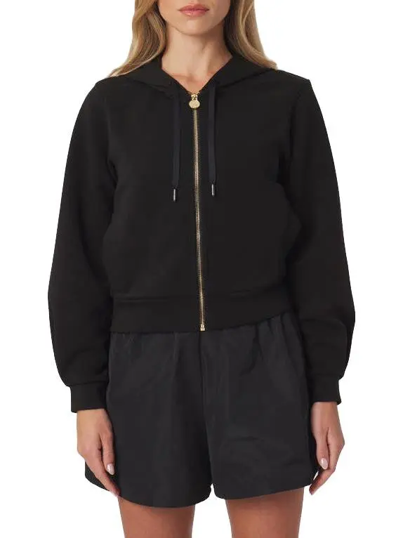 WILLIAMS ATHLETIC CLUB Molly Lightweight Performance Full Zip Hoodie - Black