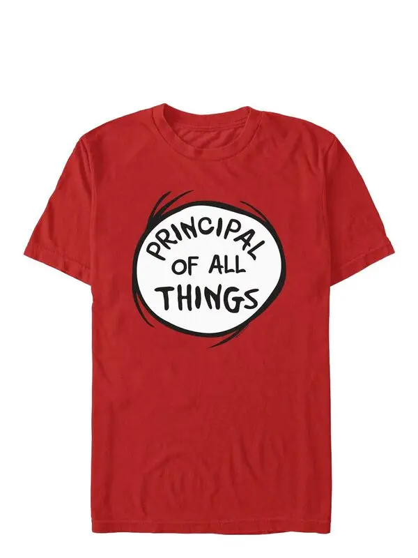 DR. SEUSS Principal Of All Things T Shirt - Red