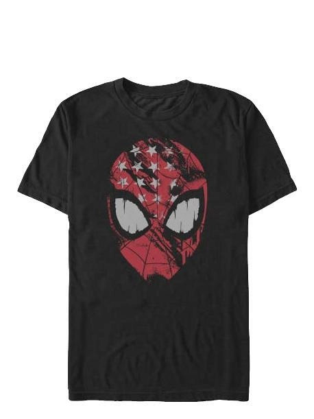 MARVEL: SPIDER-MAN American Spidey Mask Short Sleeve Graphic T-shirt - Black