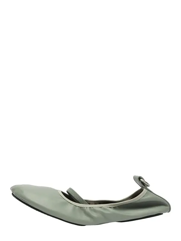 ALOHAS Naira Lamb Leather Ballet Flats - Green