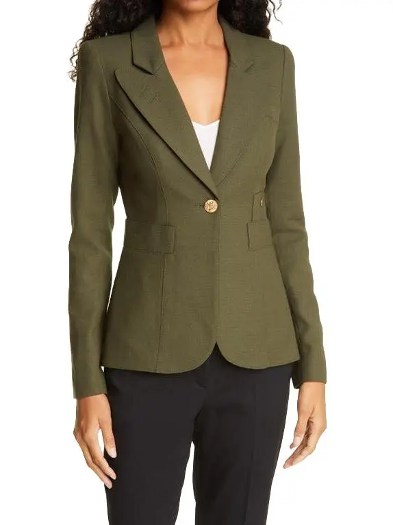Smythe Classic Duchess Blazer With Cutout Vent - Army