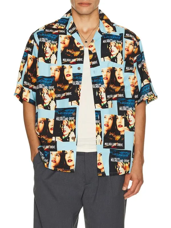 WACKO MARIA Mulholland Drive Short Sleeve Hawaiian Shirt Type 1 In Multi - Blue