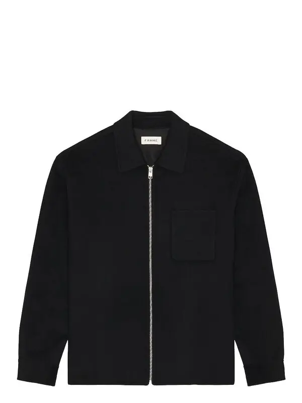 FRAME Double Face Zip Shirt Jacket - Dark Navy