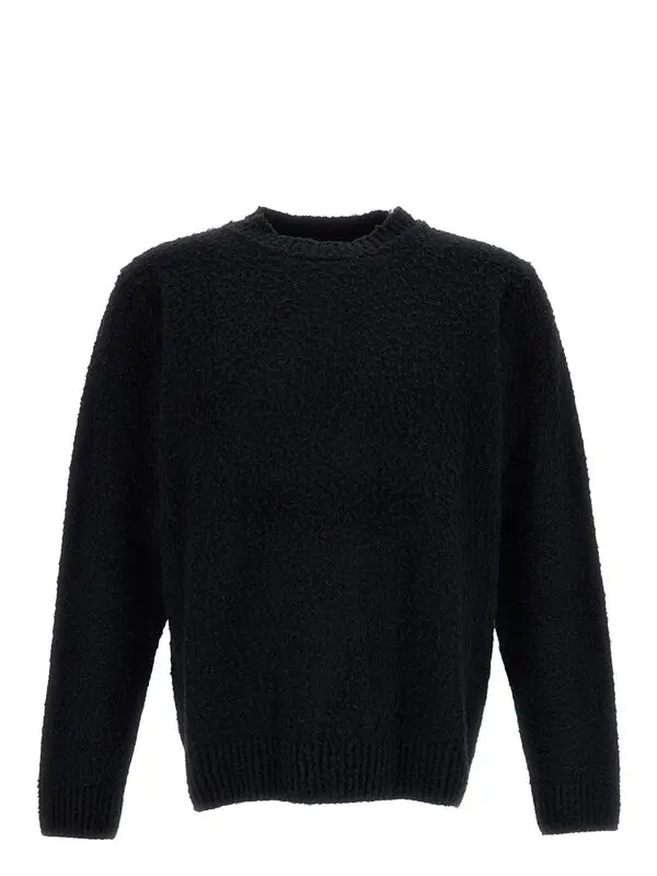 ORIGINAL VINTAGE Maglione Girocollo Spazzolato - Nero