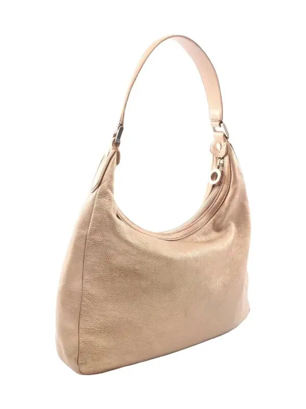 BVLGARI 2000s Collezioni Leather Shoulder Bag - Gold