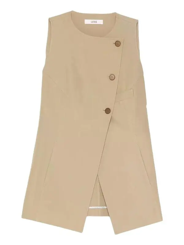 LESS Cotton Waistcoat - Brown