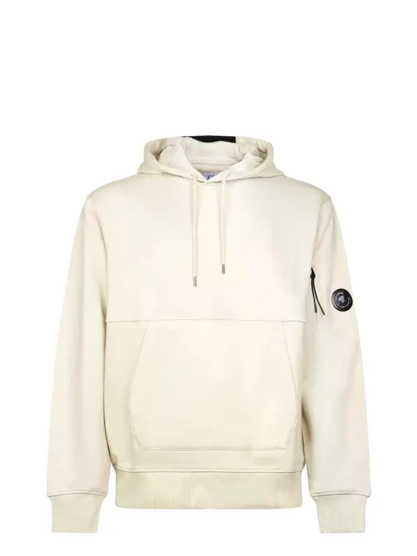 C.P. COMPANY Lens Detail Drawstring Hoodie - Neutrals