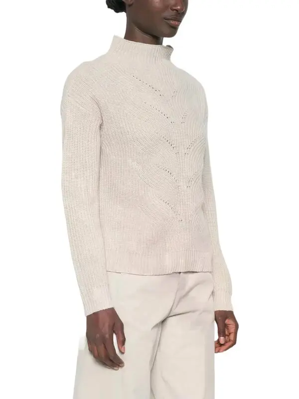 Herno Pointelle-knit Sweater - Neutrals