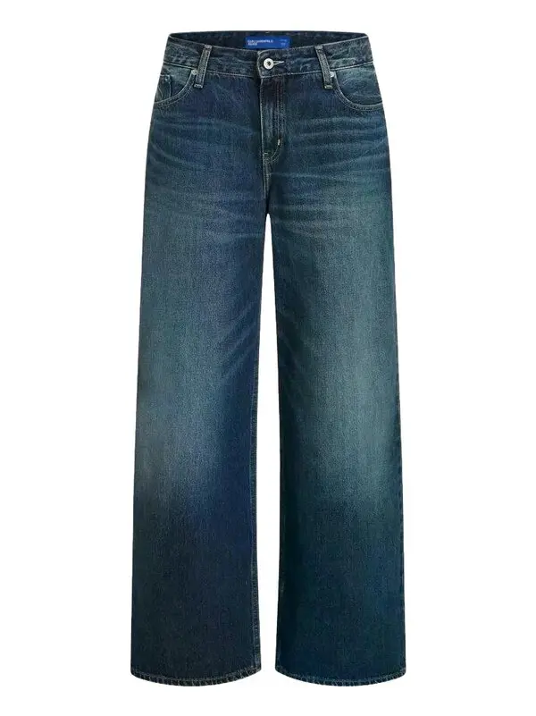 Karl Lagerfeld Low-rise Wide-leg Jeans - Blue