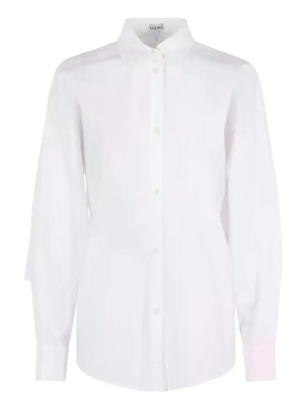 Loewe Batwing Sleeve Embroidered Shirt - White
